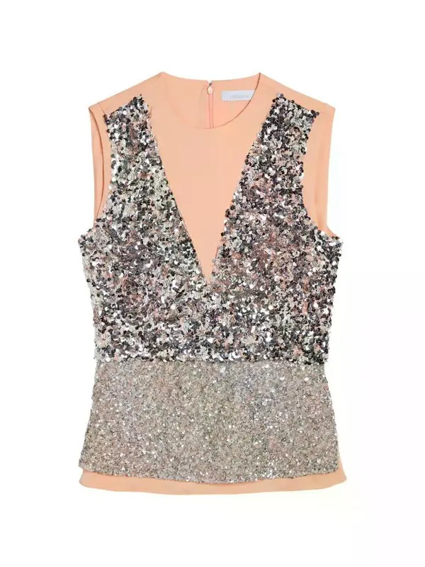 Rabanne Sequin Embellished V-neck Vest