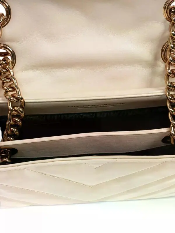 Kurt Geiger Quilted Chain Shoulder Bag With Embellished Eagle Head - Neutrals