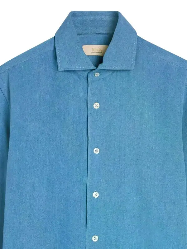 AURELIEN Chambray Shirt - Blue