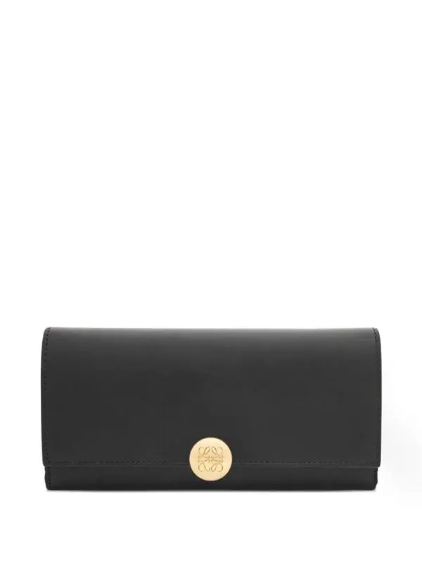 Loewe Logo-detail Leather Wallet - Black