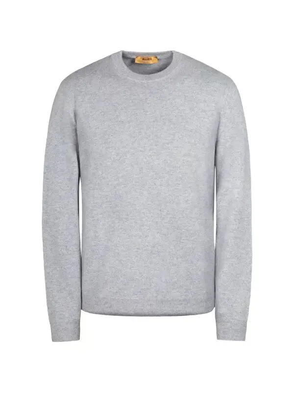 MOORER Orvieto Crew-neck Sweater - Grey