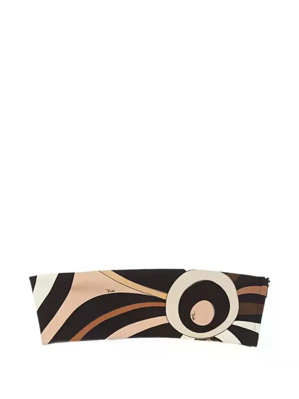 Emilio Pucci Marmo-print Bandeau Top - Black