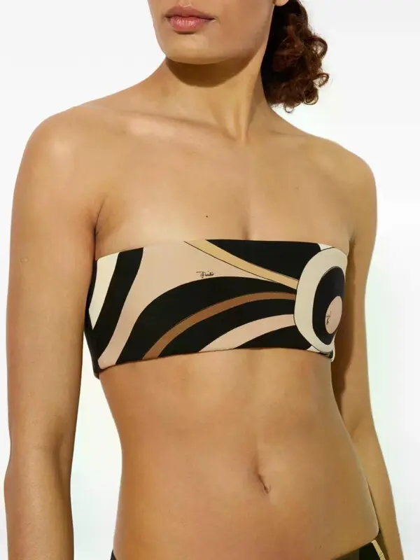 Emilio Pucci Marmo-print Bandeau Top