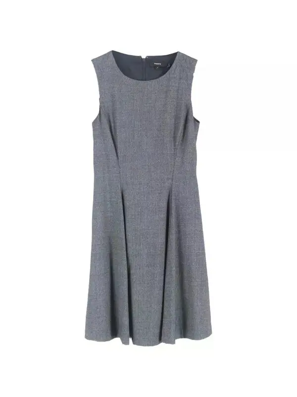Theory Tweed Sleeveless Flared Dress