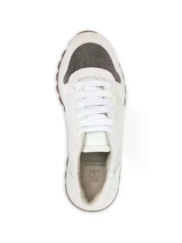 Brunello Cucinelli Suede-panels Low-top Sneakers - Neutrals