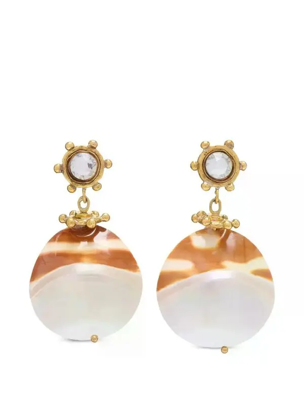 Ulla Johnson Crystal-embellished Drop Earrings - Gold