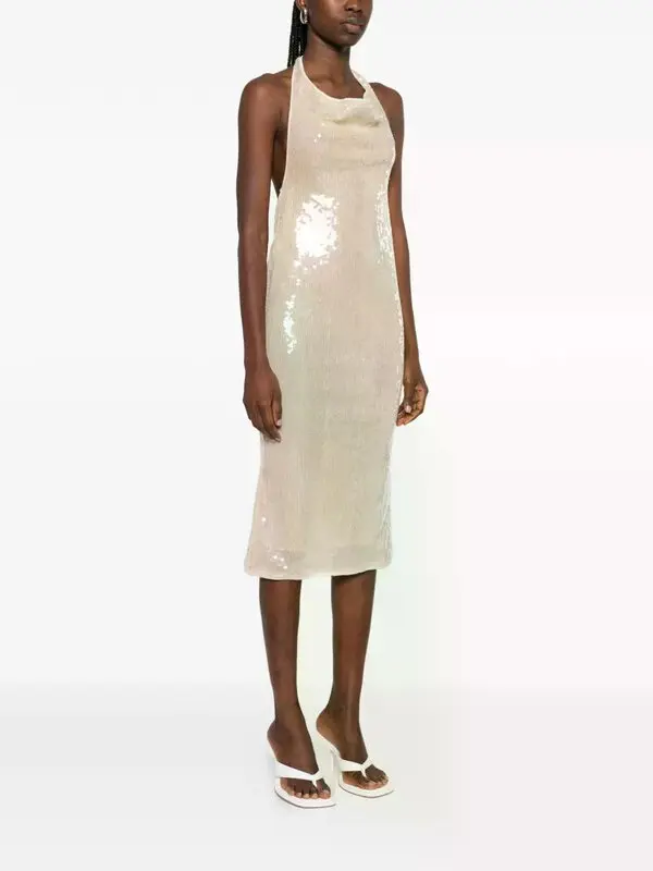 Oseree Halterneck Midi Dress
