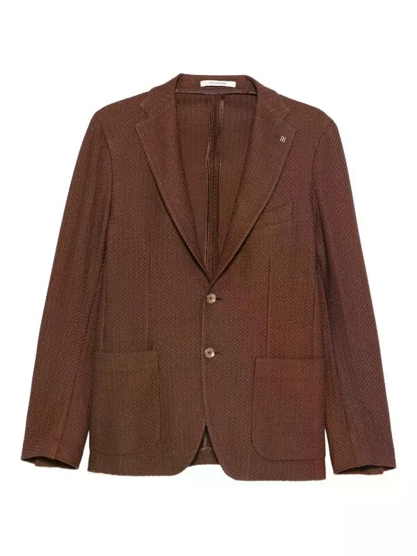 Tagliatore Textured Buttoned Blazer