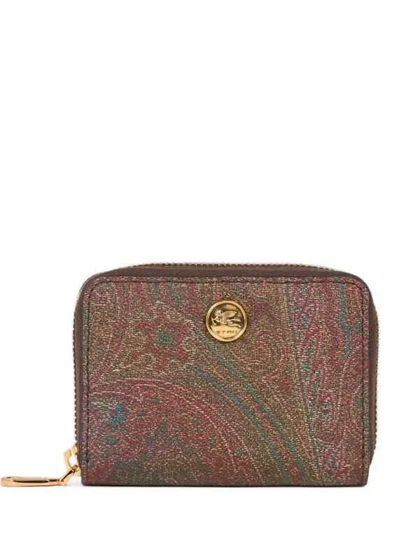 Etro Arnica Pegaso-charm Paisley Wallet - Brown