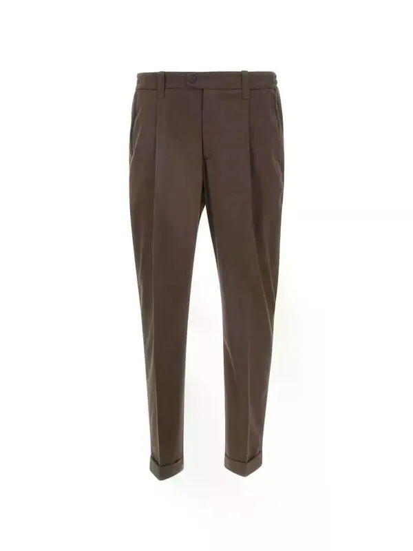 DEVORE INCIPIT Pleated Trousers - Brown