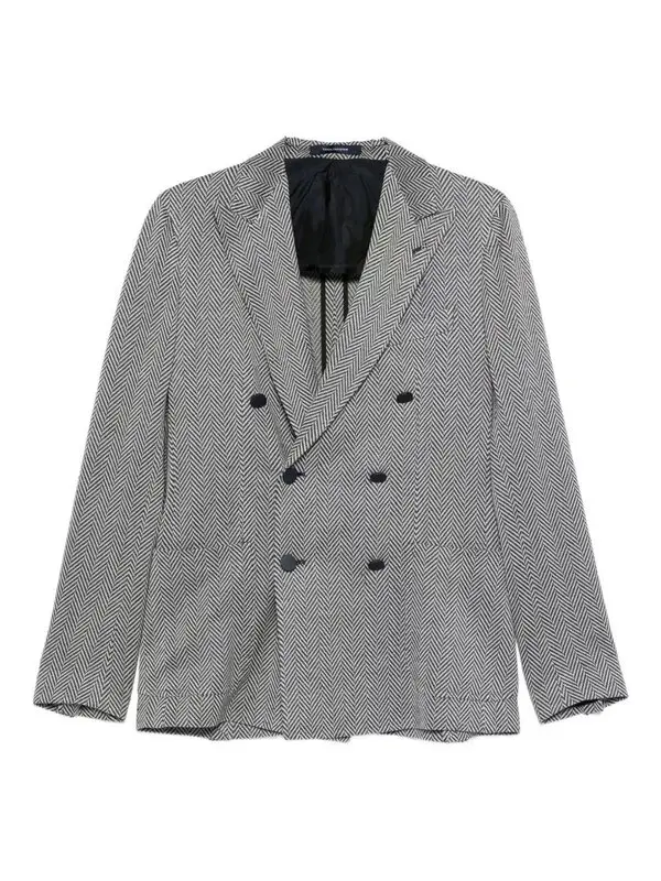 Tagliatore Herringbone Double-breasted Blazer