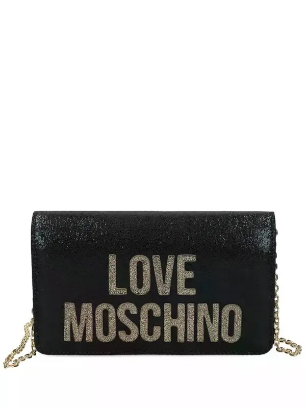 Moschino Logo-embellished Crossbody Bag - Black