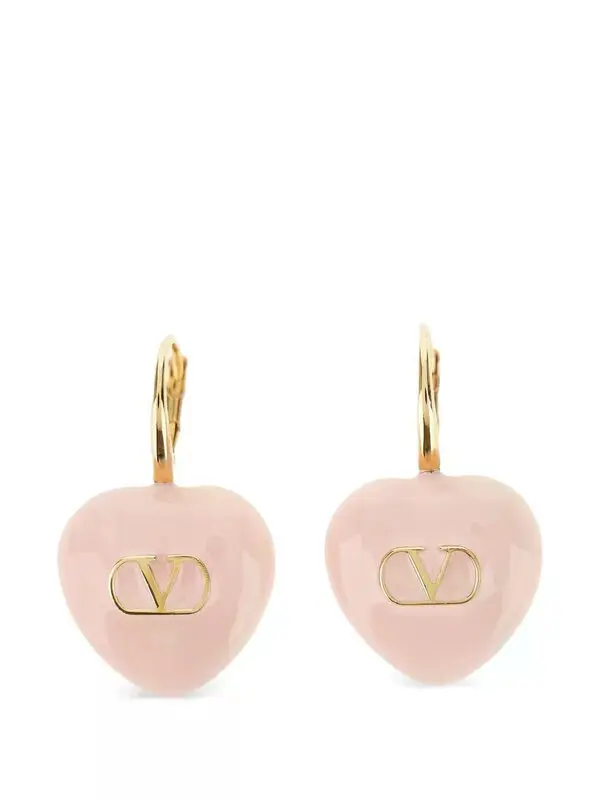 Valentino Garavani Heart Logo Earrings - Pink
