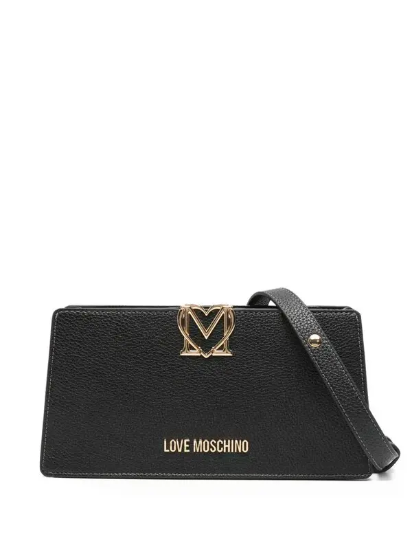 Moschino Logo-plaque Shoulder Bag - Black