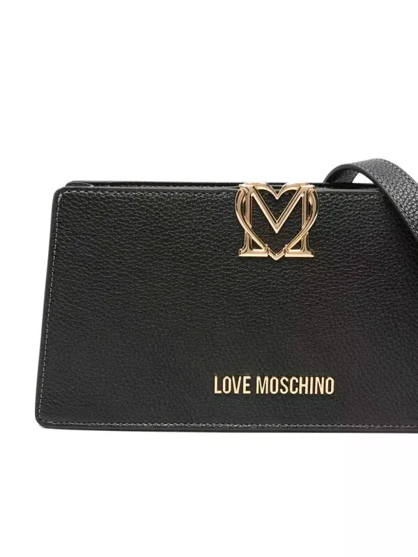 Moschino Logo-plaque Shoulder Bag - Black