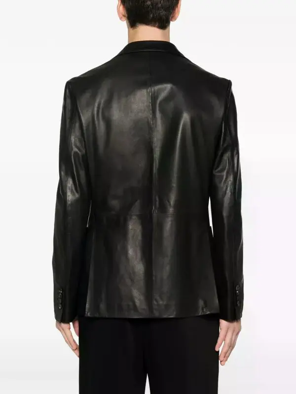 Tagliatore Single-breasted Leather Blazer