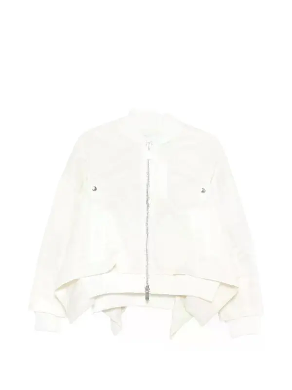 Sacai Zip-up Bomber Jacket - White