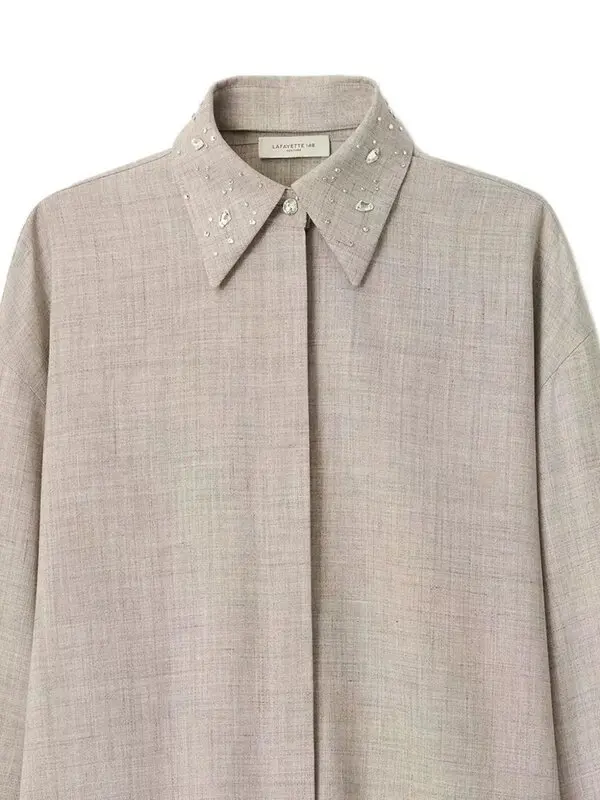 Lafayette 148 New York Crystal-collar Shirt