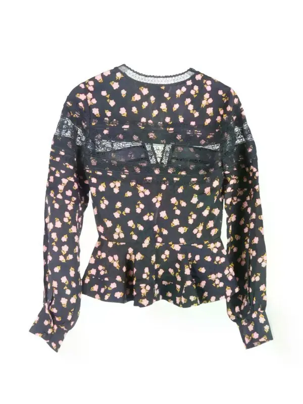 SELF-PORTRAIT Lace Floral-print Top