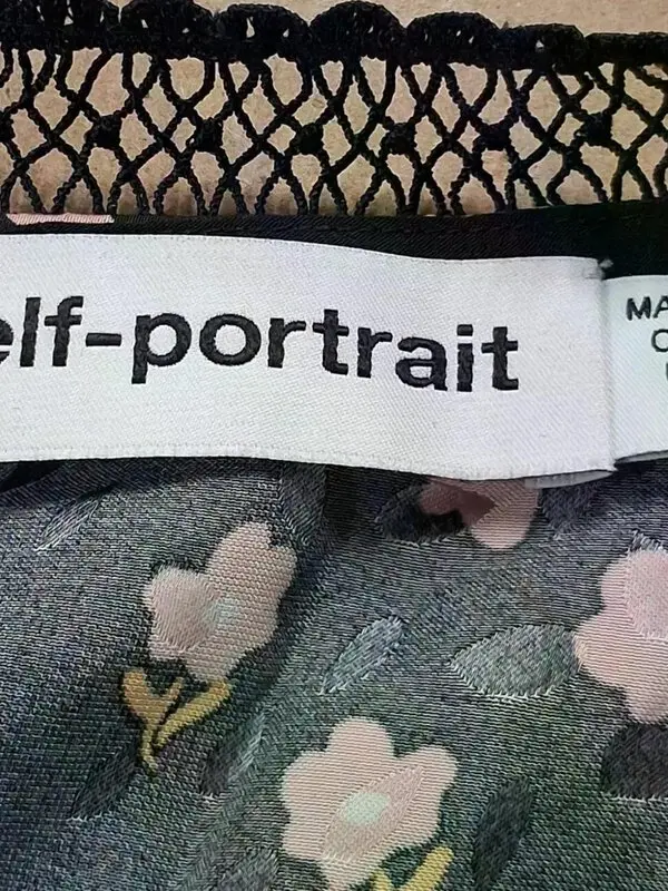 SELF-PORTRAIT Lace Floral-print Top