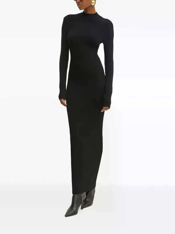 LA MANIA Fallon High-neck Long Dress