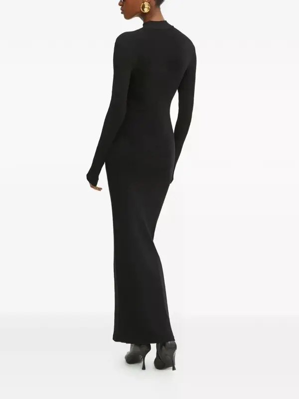 LA MANIA Fallon High-neck Long Dress