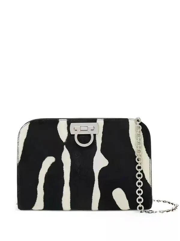 FERRAGAMO Diana Clutch Bag - Black