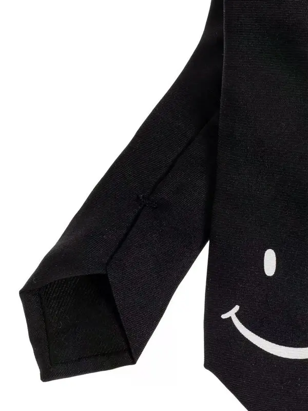 Moschino Smiley-motif Silk Tie