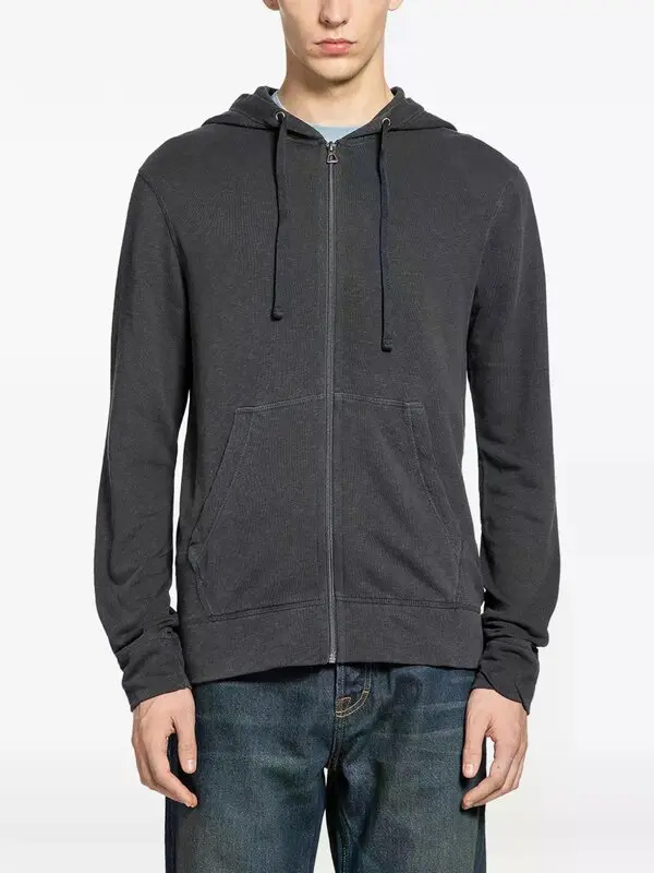 JAMES PERSE Zip French-terry Hoodie - Grey