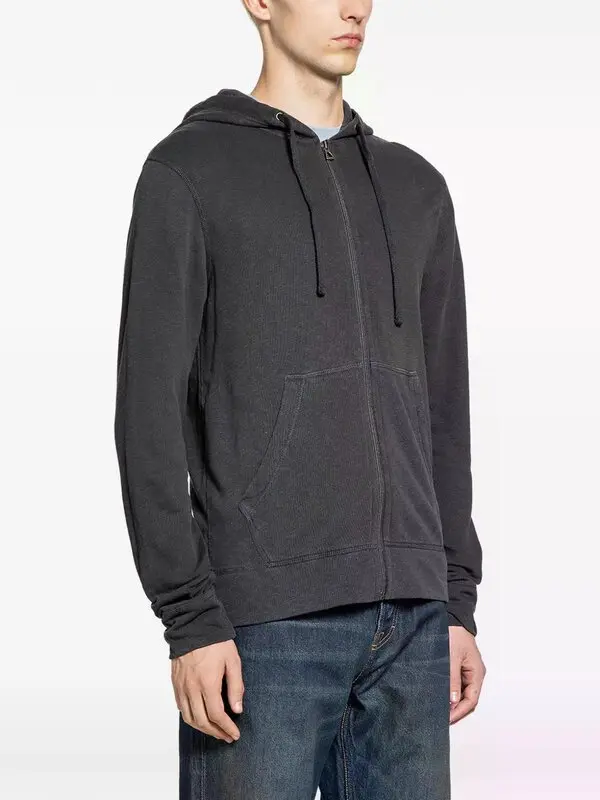 JAMES PERSE Zip French-terry Hoodie - Grey