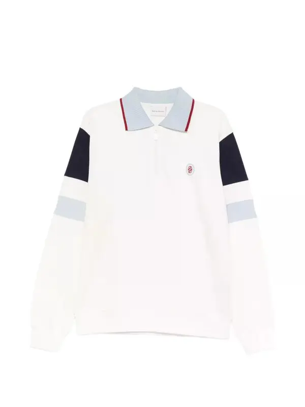 Drole De Monsieur Zip-up Polo Shirt - White
