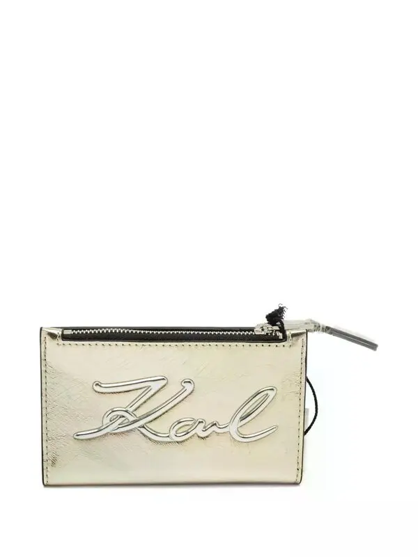 Karl Lagerfeld Signature Bifold Wallet - Gold