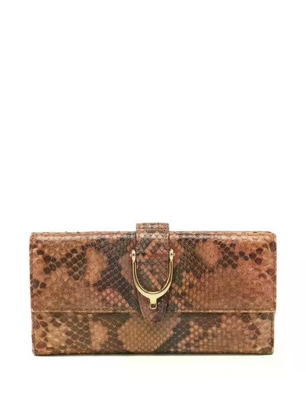 Gucci Spur Python Leather Wallet - Brown