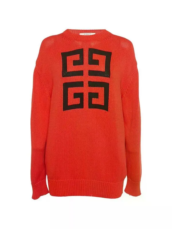 Givenchy Logo-intarsia Oversized Cotton Sweater