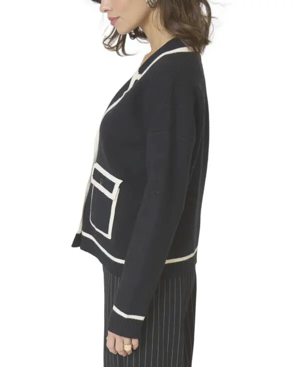 Central Park West Astrid Piped Sweater Jacket