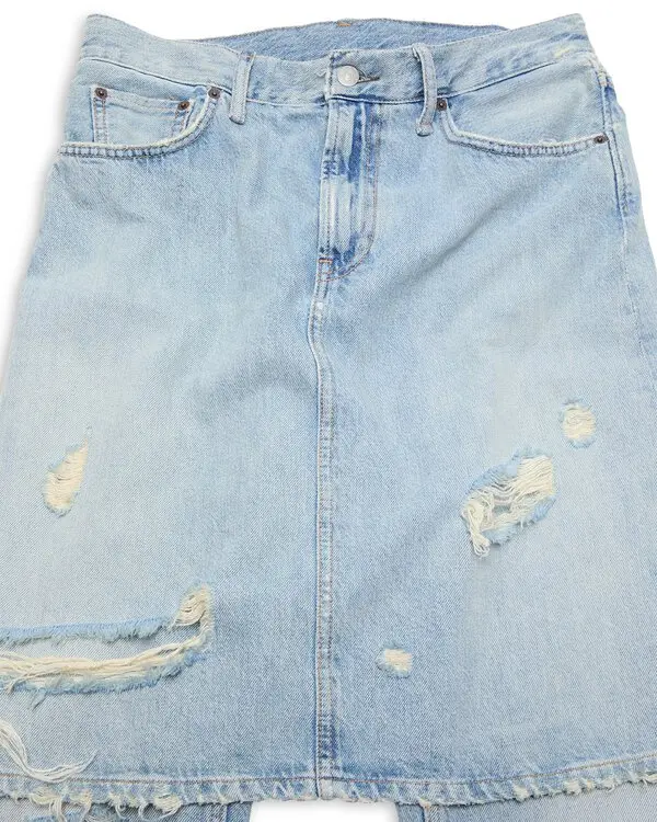 Acne Studios Layered Denim Skirt Jeans - Light Blue