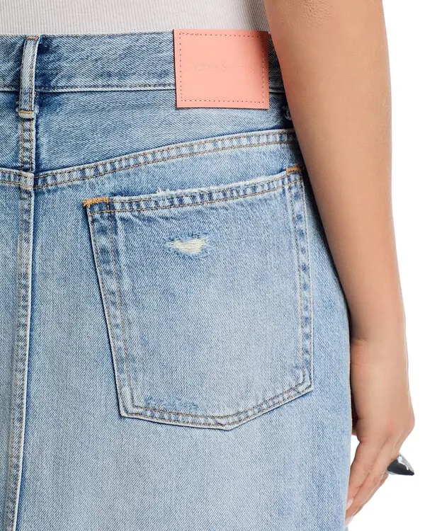 Acne Studios Layered Denim Skirt Jeans - Light Blue