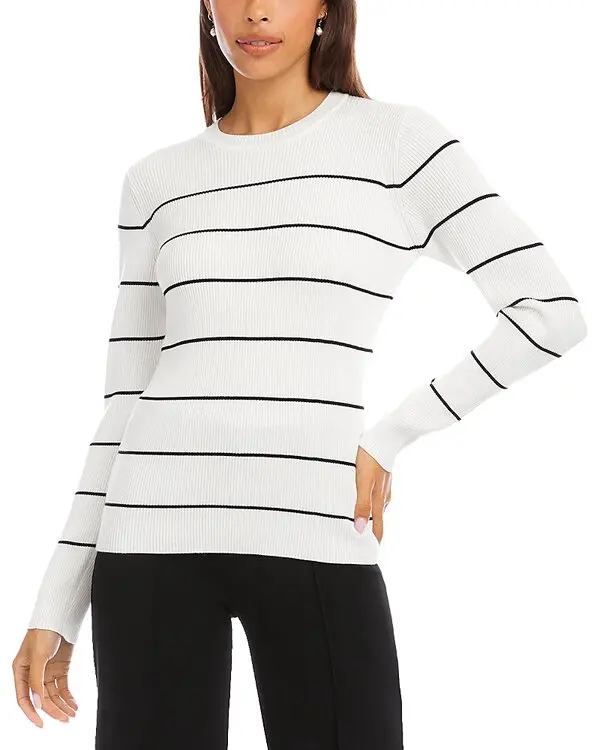 Karen Kane Striped Ribbed Sweater