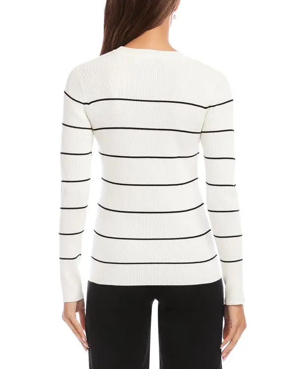 Karen Kane Striped Ribbed Sweater