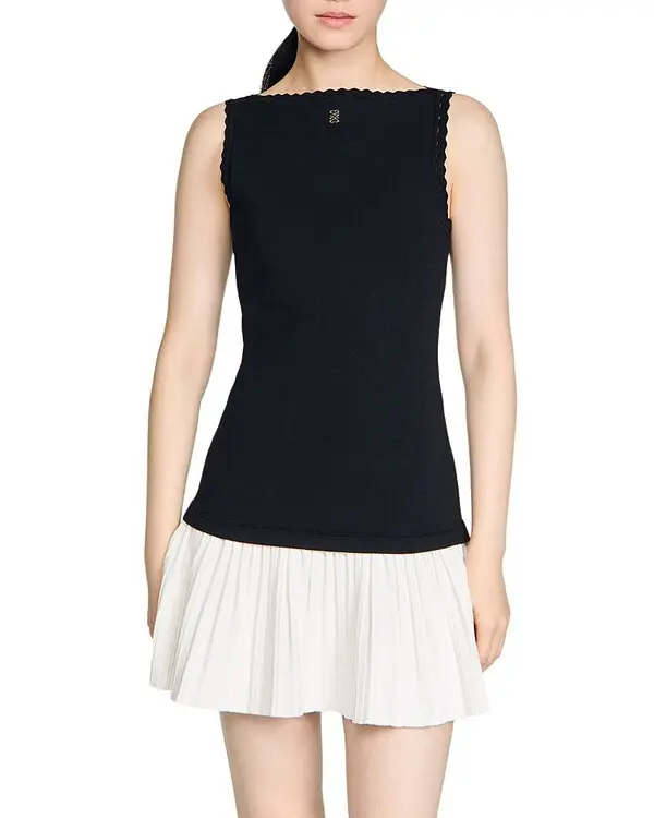 Sandro Two-tone Short Dress