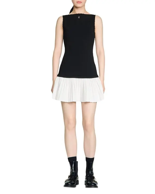 Sandro Two-tone Short Dress