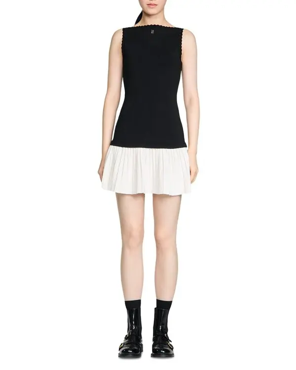 Sandro Two-tone Short Dress
