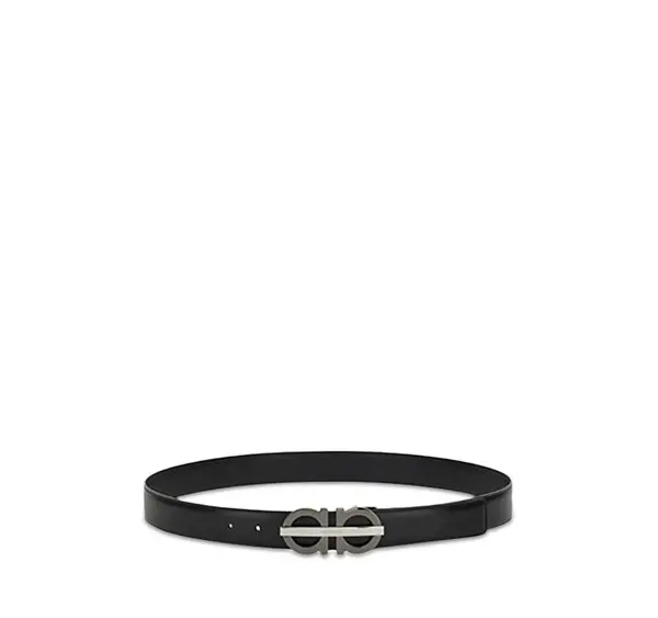 FERRAGAMO Reversible Leather Belt - Nero