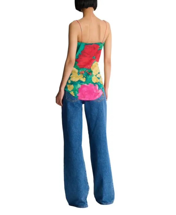 Balmain Printed Crepe De Chine Top - Multicolor