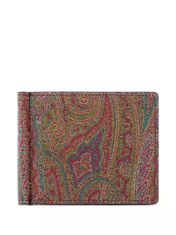 Etro Paisley-print Wallet - Brown