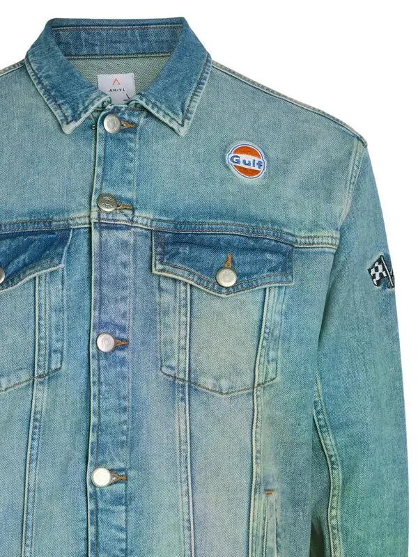 AN-Y1 Star-panelled Stretch-denim Jacket