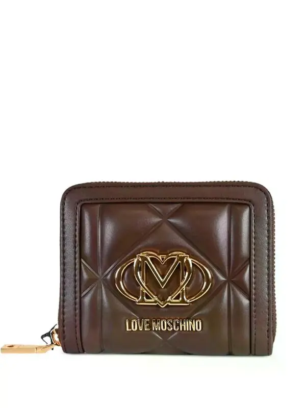 Moschino Logo-plaque Wallet - Brown