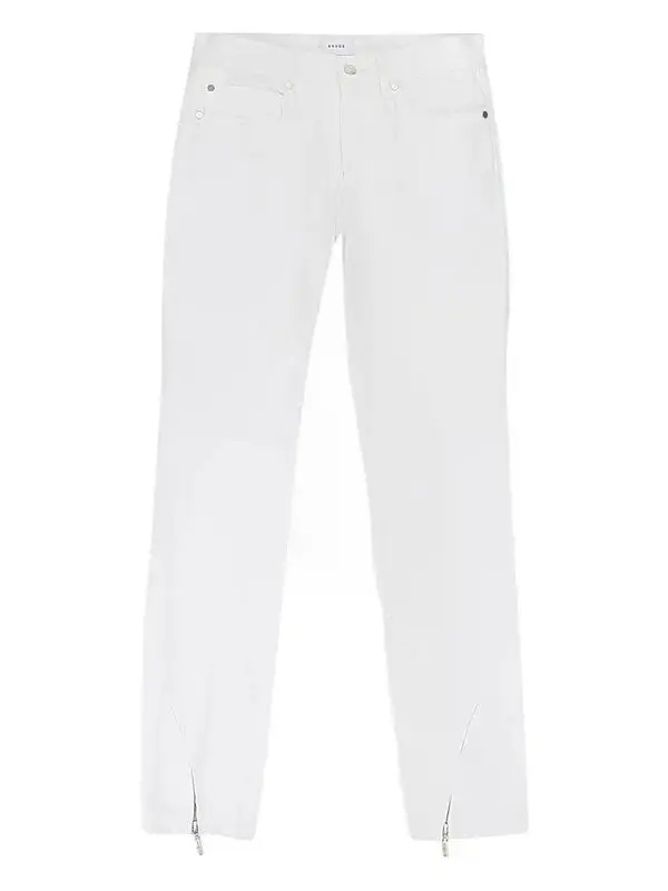 Rhude Zip-detail Straight-leg Jeans - White