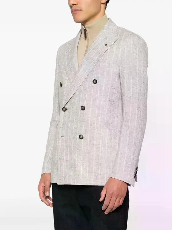 Tagliatore Double-breasted Striped Blazer