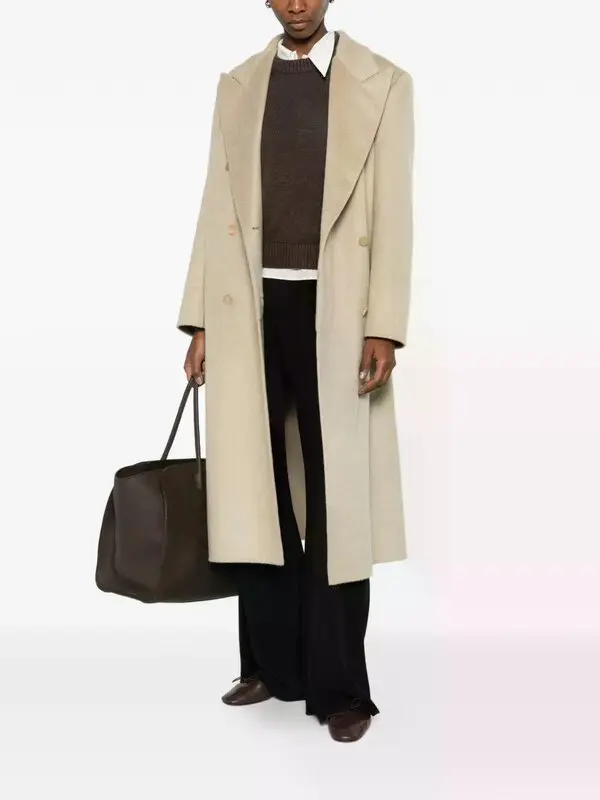 THE ROW Hariet Double-breasted Coat - Neutrals